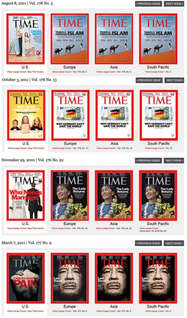 Las diferencias recurrentes entre la portada de la revista TIME en ...