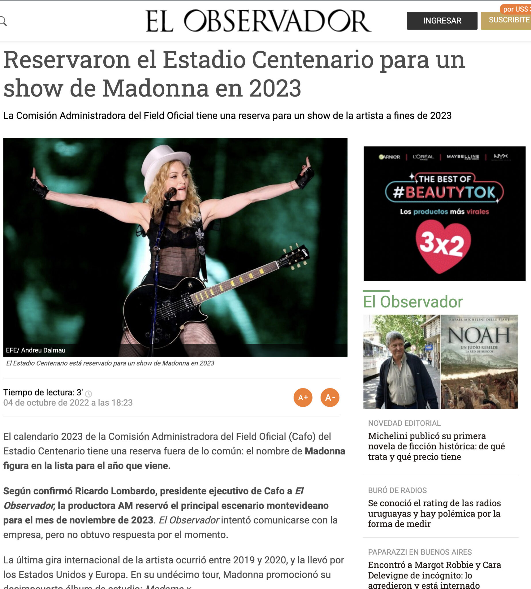 Madonna: Tour 2023 y ¿nuevo album con Sickick? - aMENzing